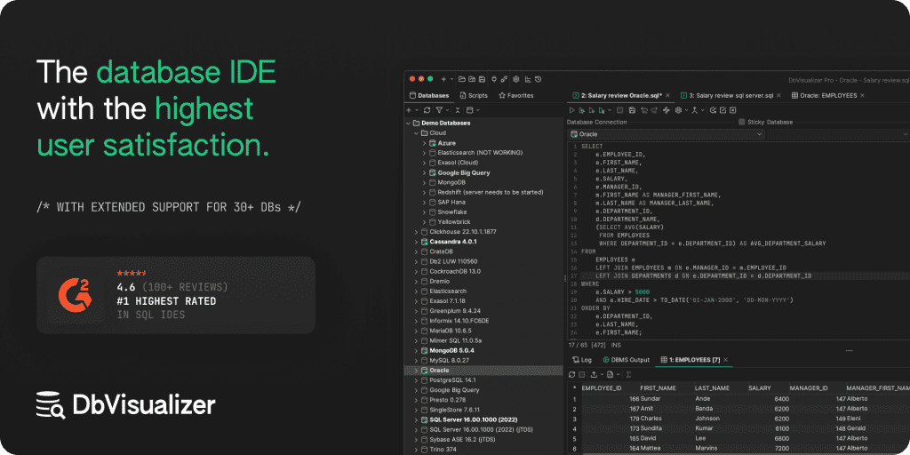 DbVisualizer - das universelle Datenbank-Werkzeug – DBSC Ruban GmbH