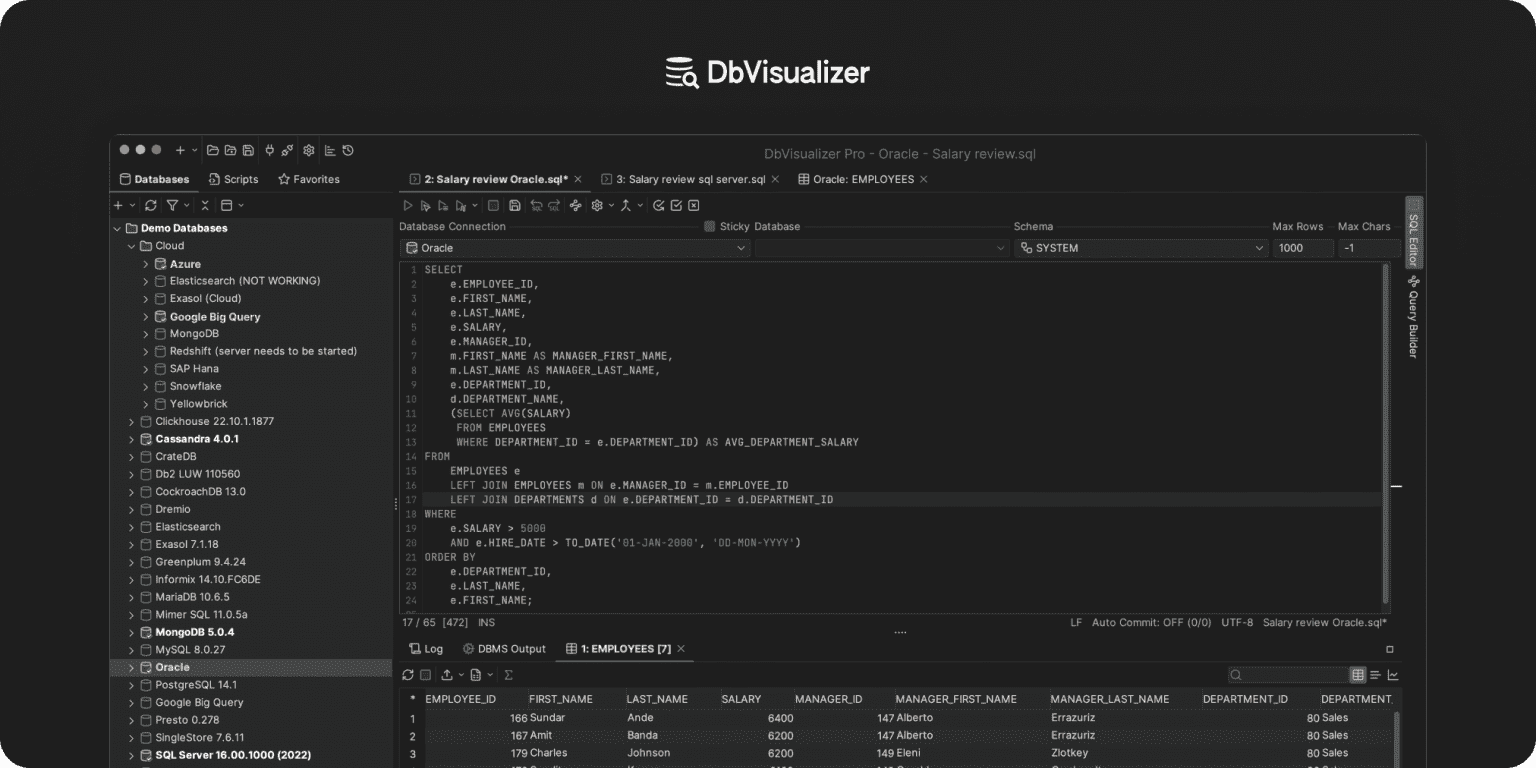 DbVisualizer – das universelle Datenbank-Werkzeug – DBSC Ruban GmbH