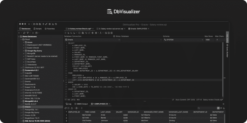 DbVisualizer - das universelle Datenbank-Werkzeug – DBSC Ruban GmbH